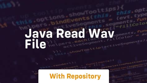 Java Read Wav File Youtube