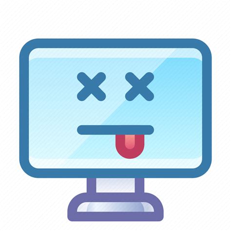 desktop computer dead broken malfunction icon download on iconfinder