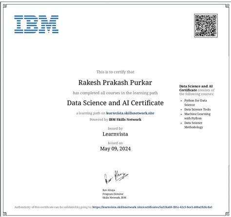 Completed Data Science And Ai Course By Ibm Rakesh Purkar Posted On The Topic Linkedin