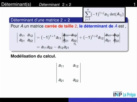 Pod Determinants Calcul Determinant 2x2