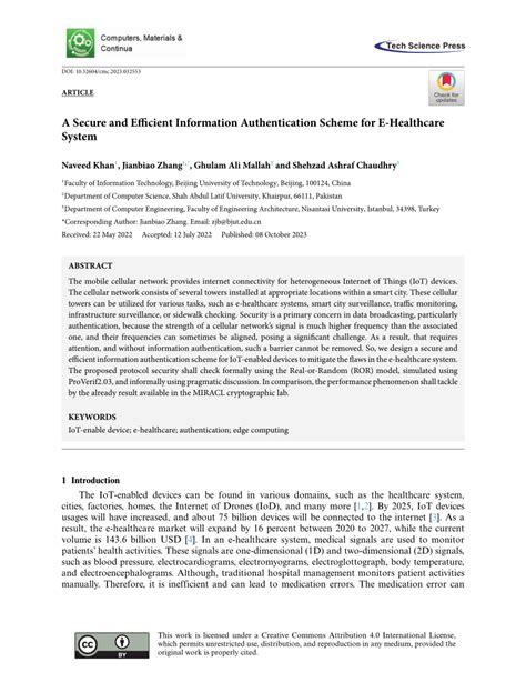 Pdf A Secure And Efficient Information Authentication Scheme For E