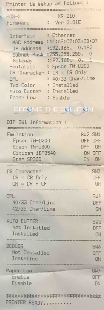 How To Configure POS X Thermal Printer Network Ethernet