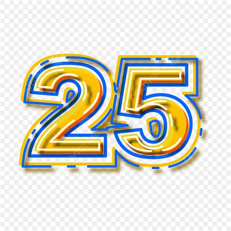 Number 25 Clipart