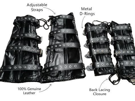 Leather Arm And Leg Binder Bondage Restraints