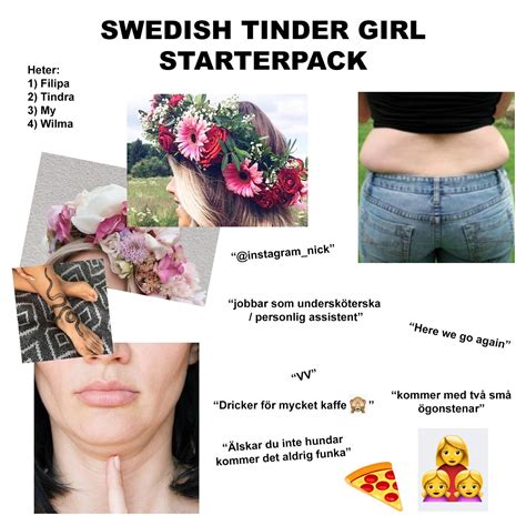 Swedish Tinder Girl Starter Pack R Unket