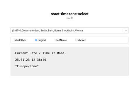 React Timezone Select Peerlist
