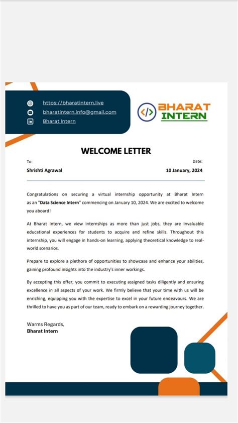 Shrishti Agrawal On Linkedin Intern