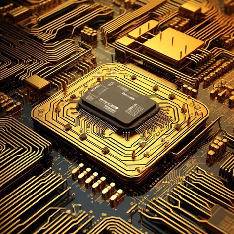 premium ai image electronic circuit processor chip