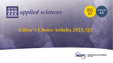Applied Sciences Mdpi On Linkedin Applied Sciences Invitation To