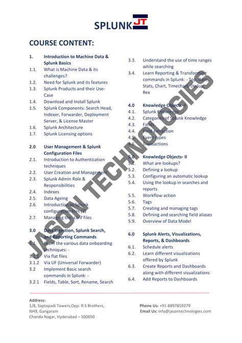 Best Software Training Institute For Splunk Jason Technologies