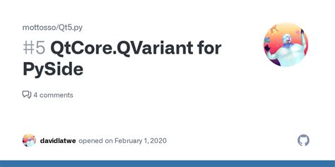 Qtcoreqvariant For Pyside · Issue 5 · Mottossoqt5py · Github