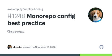 Monorepo Config Best Practice · Issue 1248 · Aws Amplifyamplify Hosting · Github