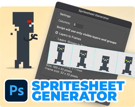 Photoshop Spritesheet Generator By Wonawi