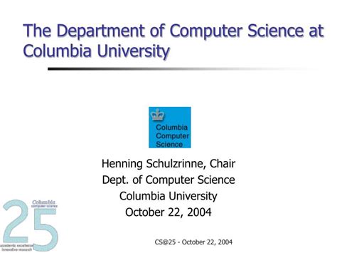 Ppt The Department Of Computer Science At Columbia University Powerpoint Presentation Id 3501097