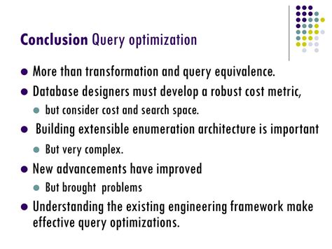 ppt an overview of query optimization powerpoint presentation free