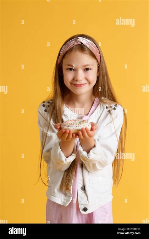 Crazy Cheerful Blonde Girl In Birthday Hat Smiling Having Fun And
