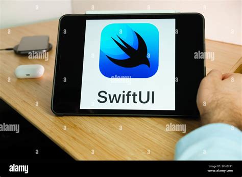 Apple Swift Ui Logo On The Screen Of Ipad Tablet March San Francisco Usa Stock Photo Alamy