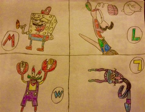 Spongebobrocko As Super Mario Bros Spongemario Rocko Wallabigi