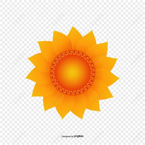 노란 해바라기 일러스트 식물노랑 Png 일러스트 무료 다운로드 Lovepik