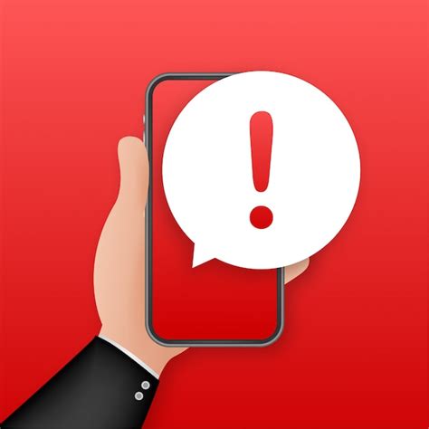 Premium Vector Alert Message Mobile Notification Danger Error Alerts Smartphone Virus
