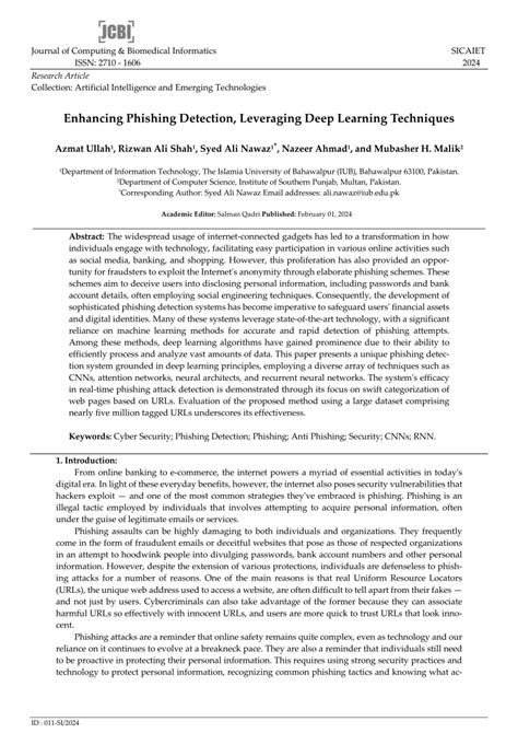 Pdf Enhancing Phishing Detection Leveraging Deep Learning Techniques