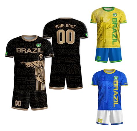 Personalized Brazil Soccer Jersey Custom Name Brazilian Soccer Jersey
