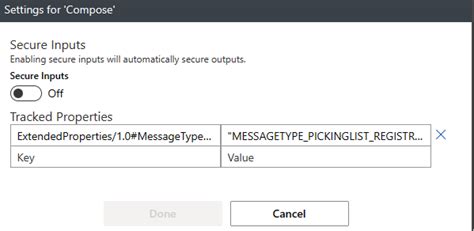 why do tracked properties not show in logic app consumption workflow