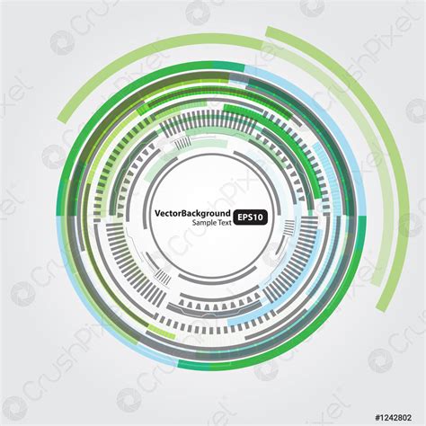Abstract Technology Circles Vector Background Stock Vector 1242802 Crushpixel