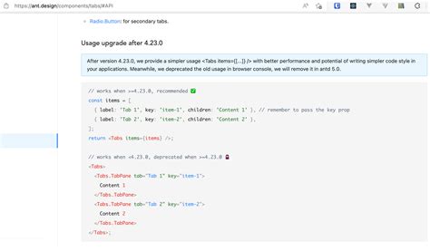 🐛[bug] tabs tabpane is deprecated · issue 5923 · ant design pro