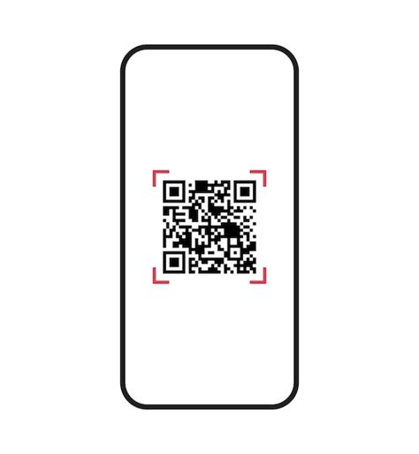 스마트폰 화면 및 디지털 기술 평면 벡터 일러스트 레이 션에 Qr 코드 스캔 프리미엄 벡터