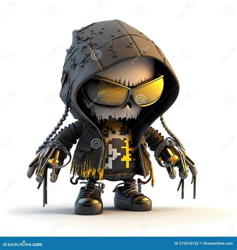 Tiny Hacker Man Character Generative Ai Stock Illustration Illustration Of Network Internet