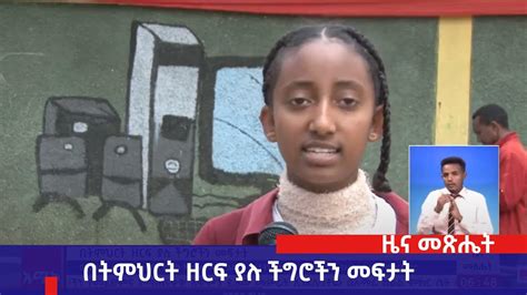 በትምህርት ዘርፍ ያሉ ችግሮችን መፍታት Youtube