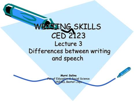 Differences Between Spoken And Written Discourse Ppt