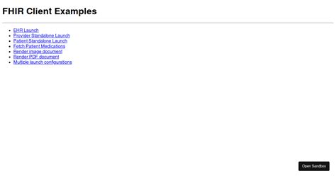Fhir Client Browser Examples Codesandbox