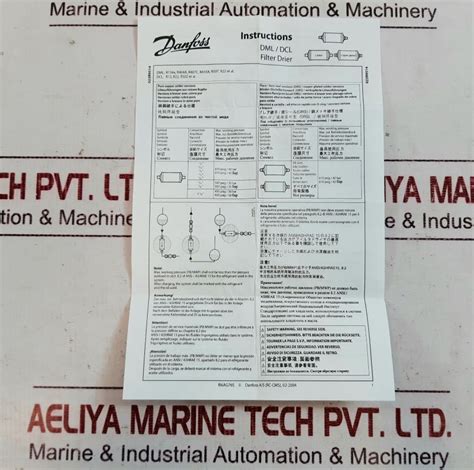 Danfoss Dml 303 Hermetic Filter Drier Aeliya Marine