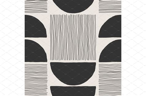 Trendy Minimalist Seamless Pattern Decorative Illustrations