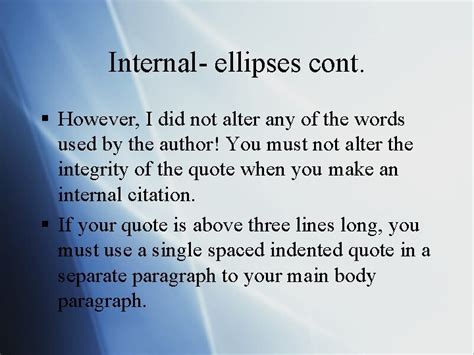 MLA CITATIONS How To Place Internal Quotes Create