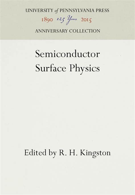 Semiconductor Surface Physics Penn Press