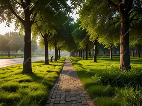 Urban Green Spaces Nature And Landscape Background Premium Ai Generated Image