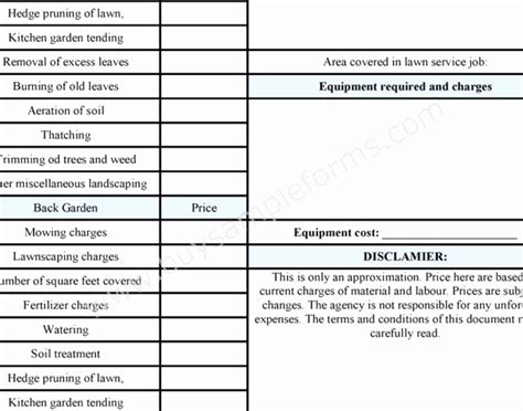 Tree Trimming Estimate Template Shooters Journal