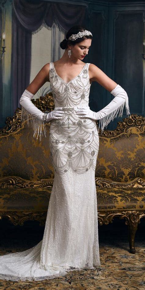 Vintage Wedding Dress 1920 Vintage 1920s Beaded Silk Wedding Dress