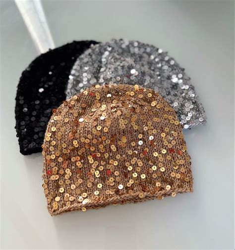 Мини Бини с пайетками Шапка Шапочка Пайетки