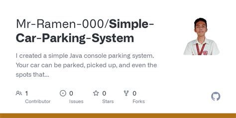 Github Mr Ramen 000simple Car Parking System