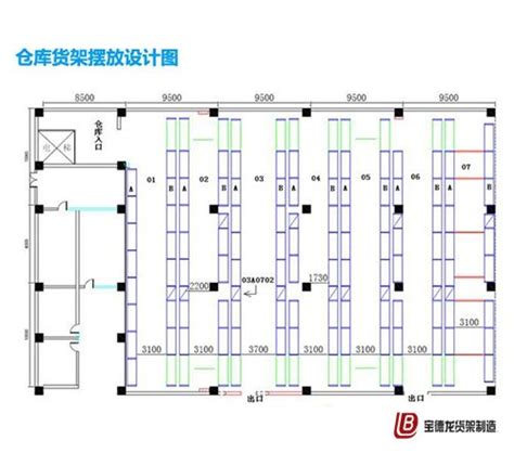 仓库货架摆放示意图与要求 宝德龙货架