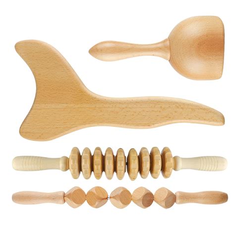 Generic Wooden Massage Roller Lymphatic Drainage Massager Gua Sha Cup Wood Therapy Massage Tools