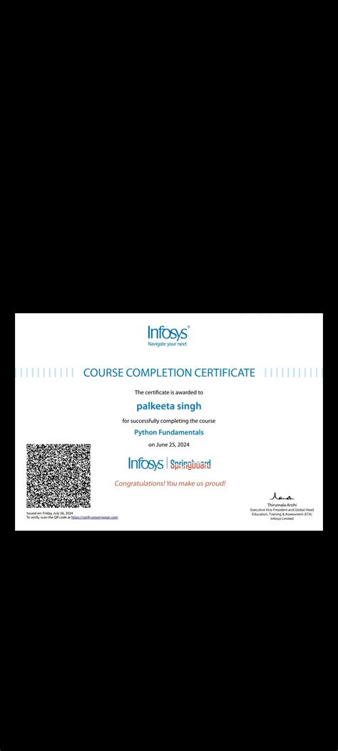 Palkeeta Singh On Linkedin Python Learningjourney Continuousimprovement Infosysspringboard