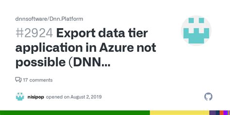 Export Data Tier Application In Azure Not Possible Dnn Database