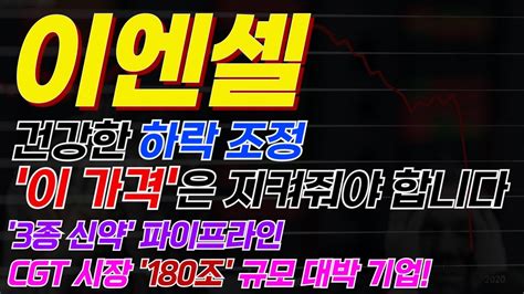 이엔셀 주가전망 주식 매우 정상적인 흐름의 조정 마음 편히 시청하고 가세요 이엔셀주가 이엔셀목표가 이엔셀분석 Youtube
