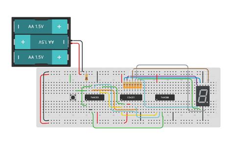 Circuit Design Decade Counter With 7seg Display Tinkercad