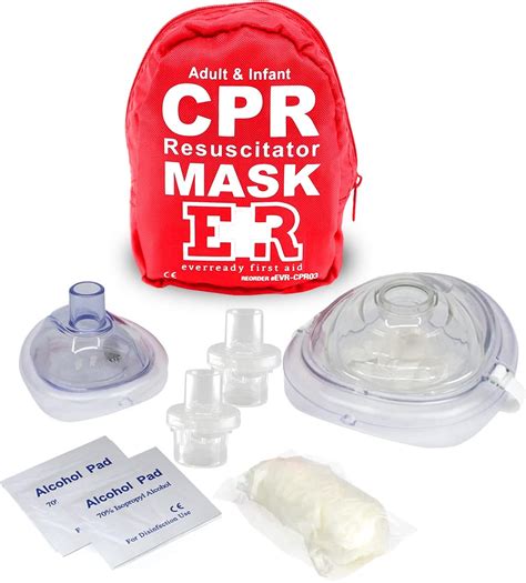 Adult And Infant Cpr Mask Combo Kit Includes 2 Cpr Masks